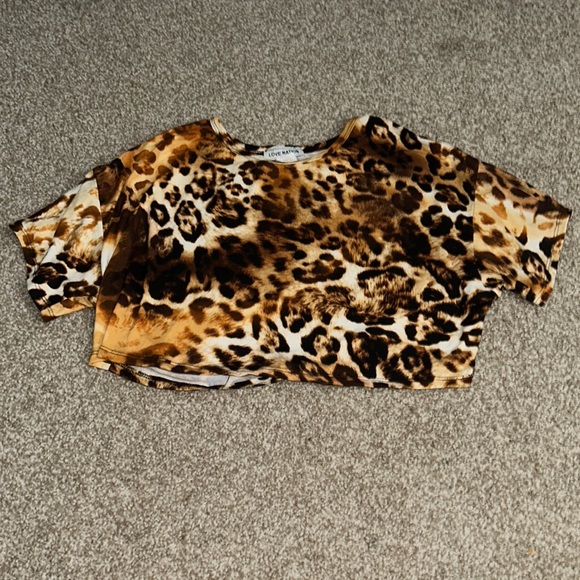 Love Nation | Tops | Cheetah Crop Top | Poshmark